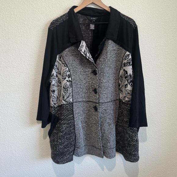 Ali Miles | Sweaters | Ali Miles 3x Textured Patchwork Cardigan Cozy ...